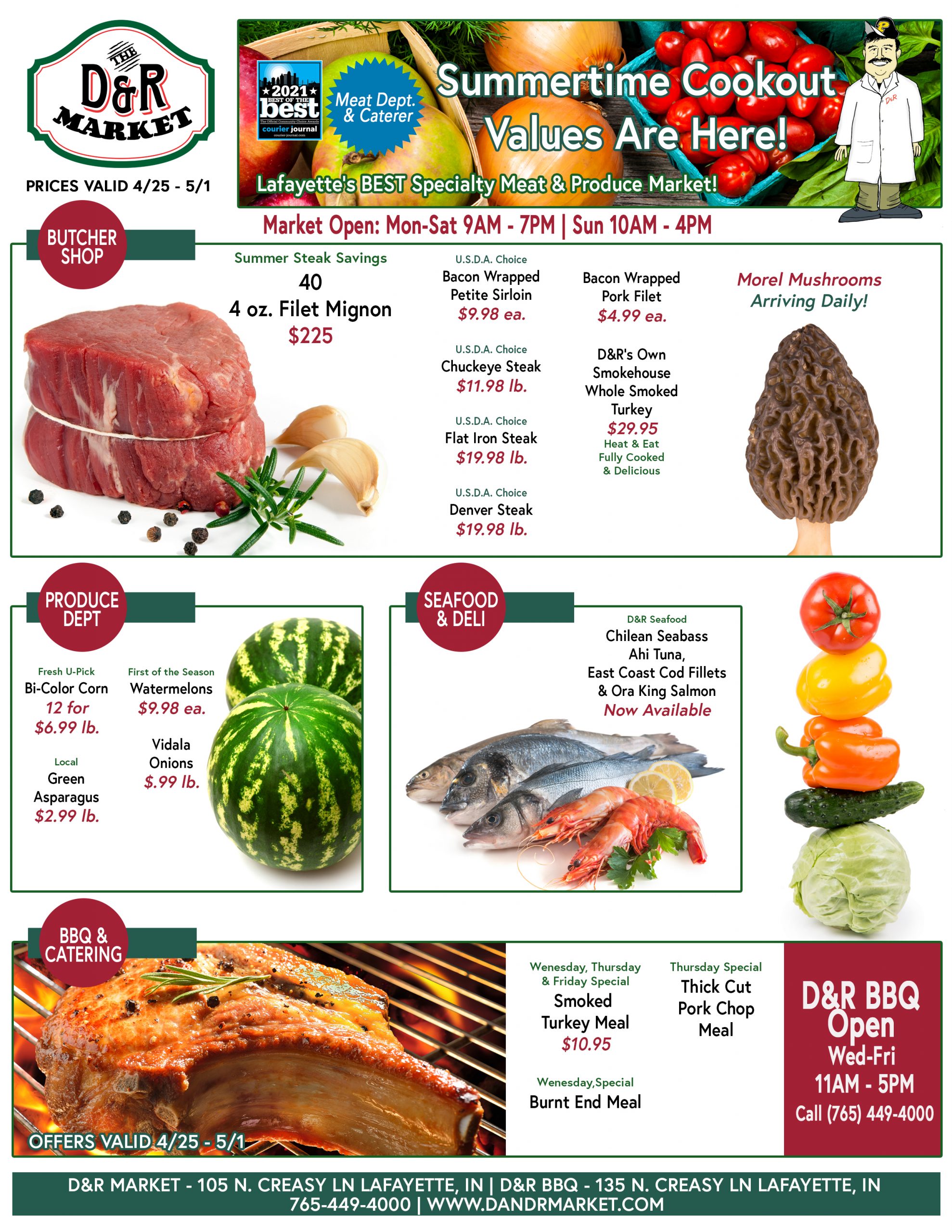 Menus Archive | D&R Market